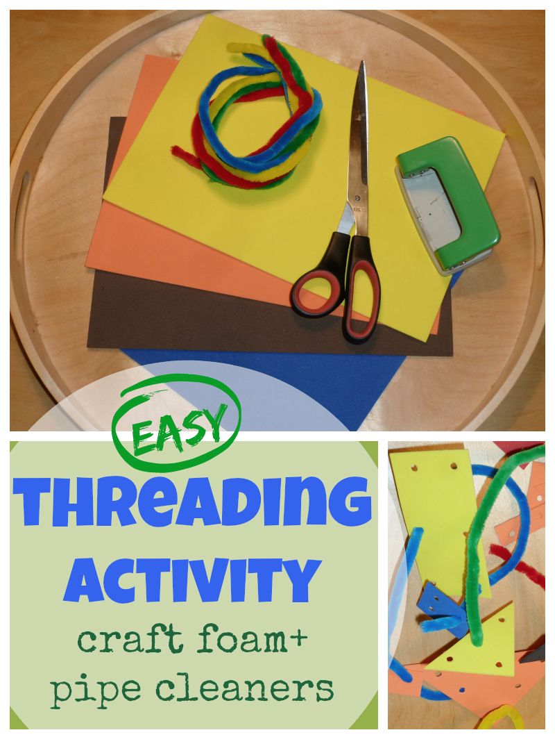 DIY Play Set - Threading Activity For Toddlers - AppleGreen Cottage