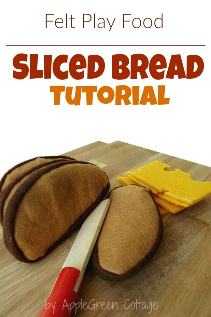 Felt Play Food - How to Make Felt Bread - Free Template - AppleGreen ...