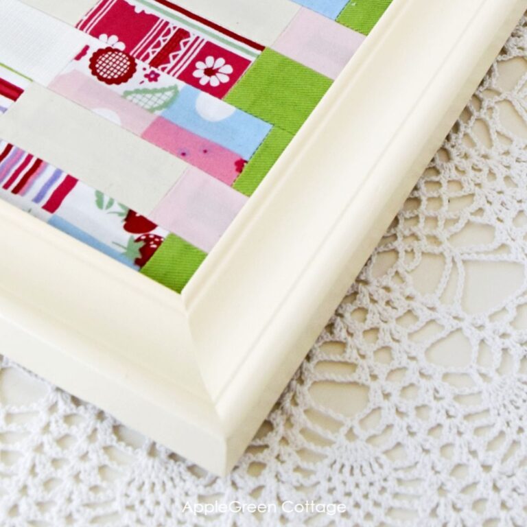 How To Frame A Patchwork - Mini Fabric Art on Display