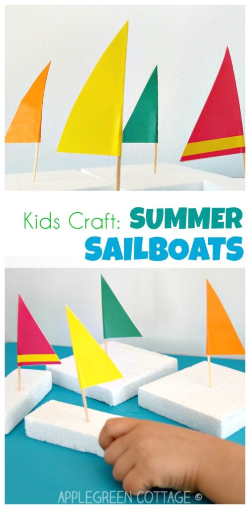 Sailboat Craft - Easy Kids Activities - AppleGreen Cottage