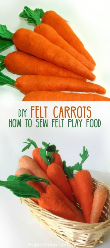 Carrot Template - Free Felt Carrot Pattern - AppleGreen Cottage