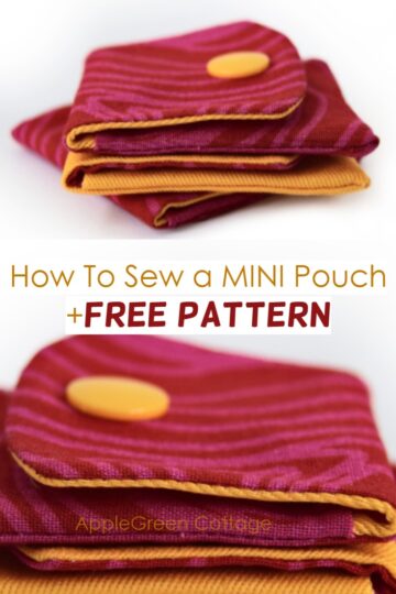 Free Small Pouch Sewing Pattern - So Cute! - AppleGreen Cottage