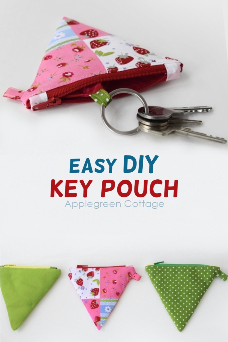 How To Make A Diy Key Pouch From a Coin Purse - AppleGreen Cottage