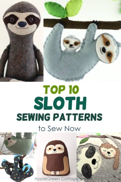 Top 10 Sloth Sewing Patterns - Trending Now! - AppleGreen Cottage