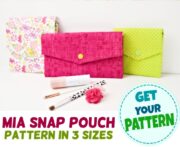 Zipper Pouch Tutorial - With A Free Template - AppleGreen Cottage
