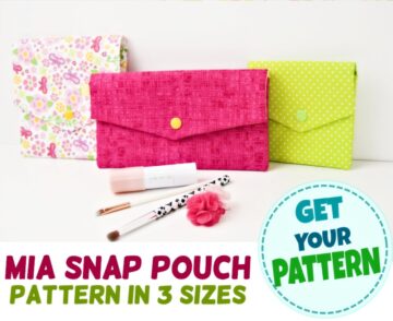 Zipper Pouch Tutorial - With A Free Template - AppleGreen Cottage