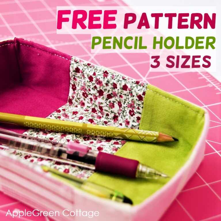 Pencil Holder Diy - Free Pattern - AppleGreen Cottage