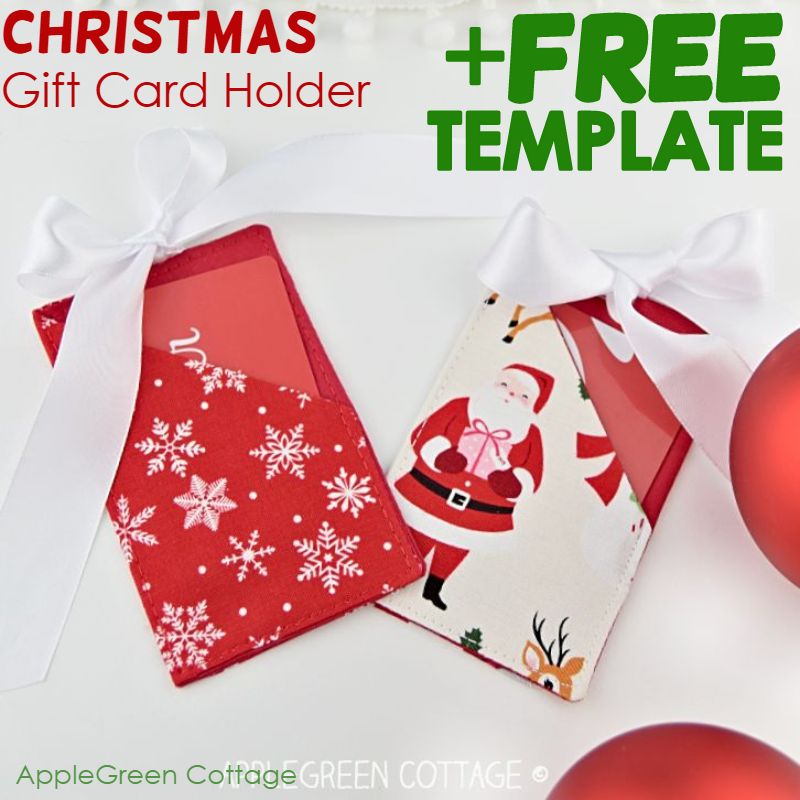 Christmas Gift Card Holder Free Template AppleGreen Cottage