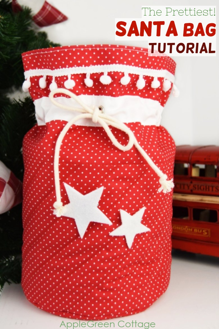 Diy Santa Bag! - How To Make A Super Adorable Santa Bag