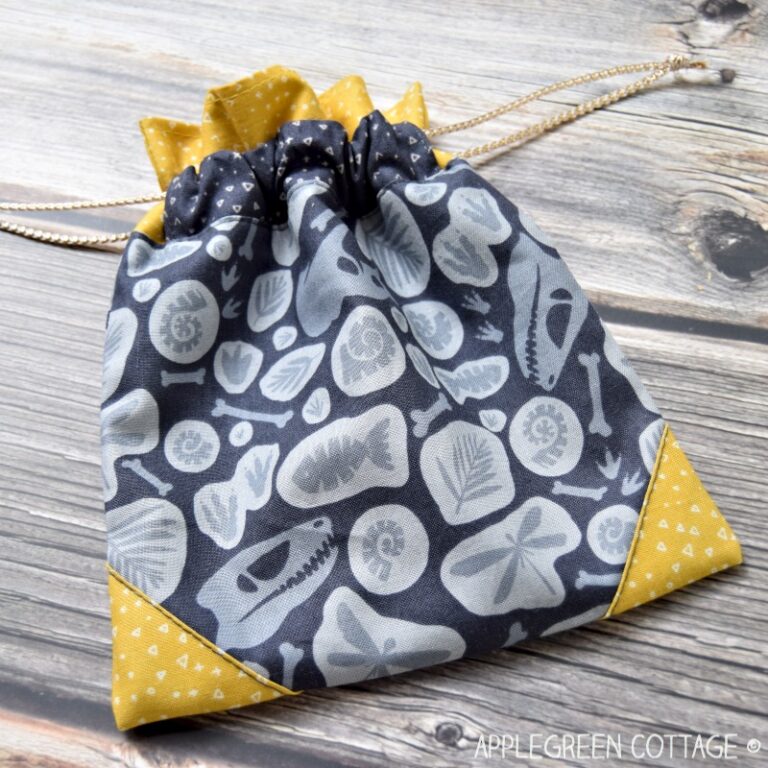 How To String A Drawstring Bag - AppleGreen Cottage