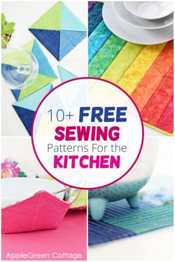 10+ Must-Make Free Sewing Projects For the Kitchen - AppleGreen Cottage