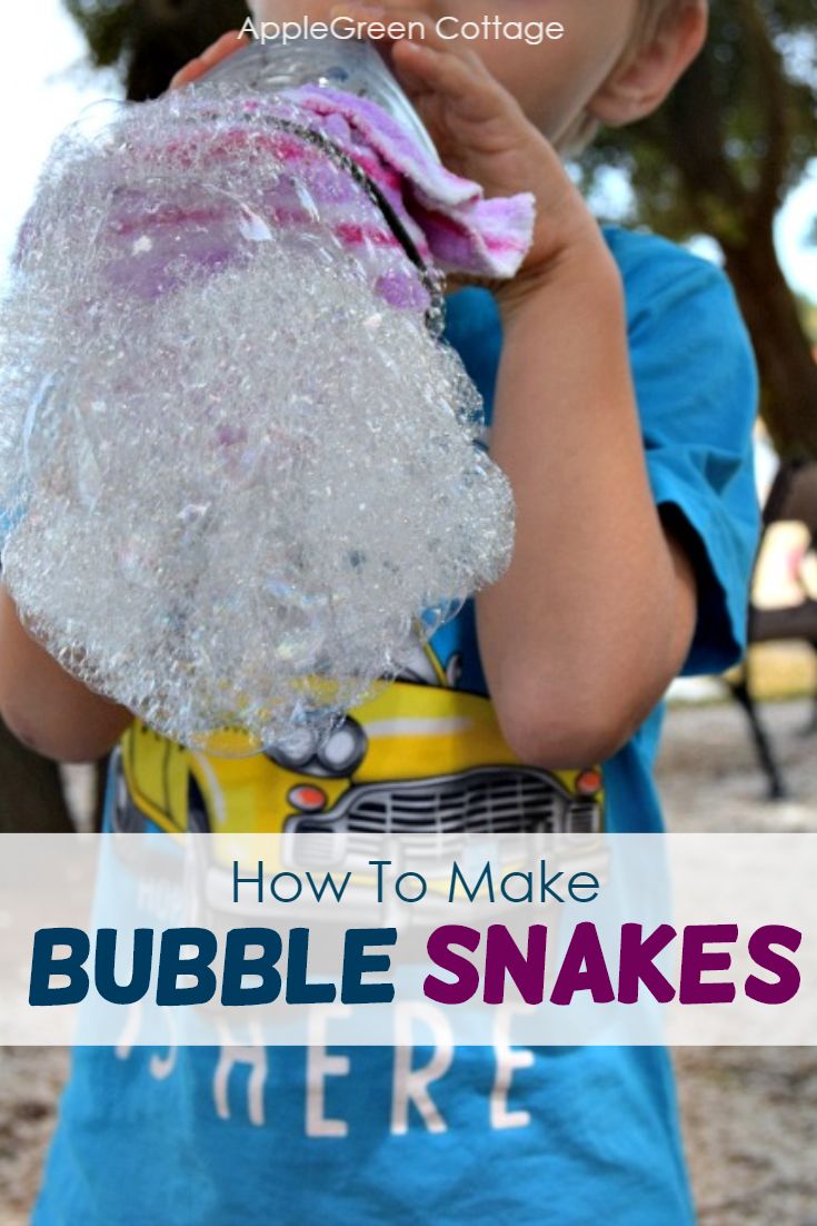How To Make Bubble Snakes - Fun And Easy! - AppleGreen Cottage