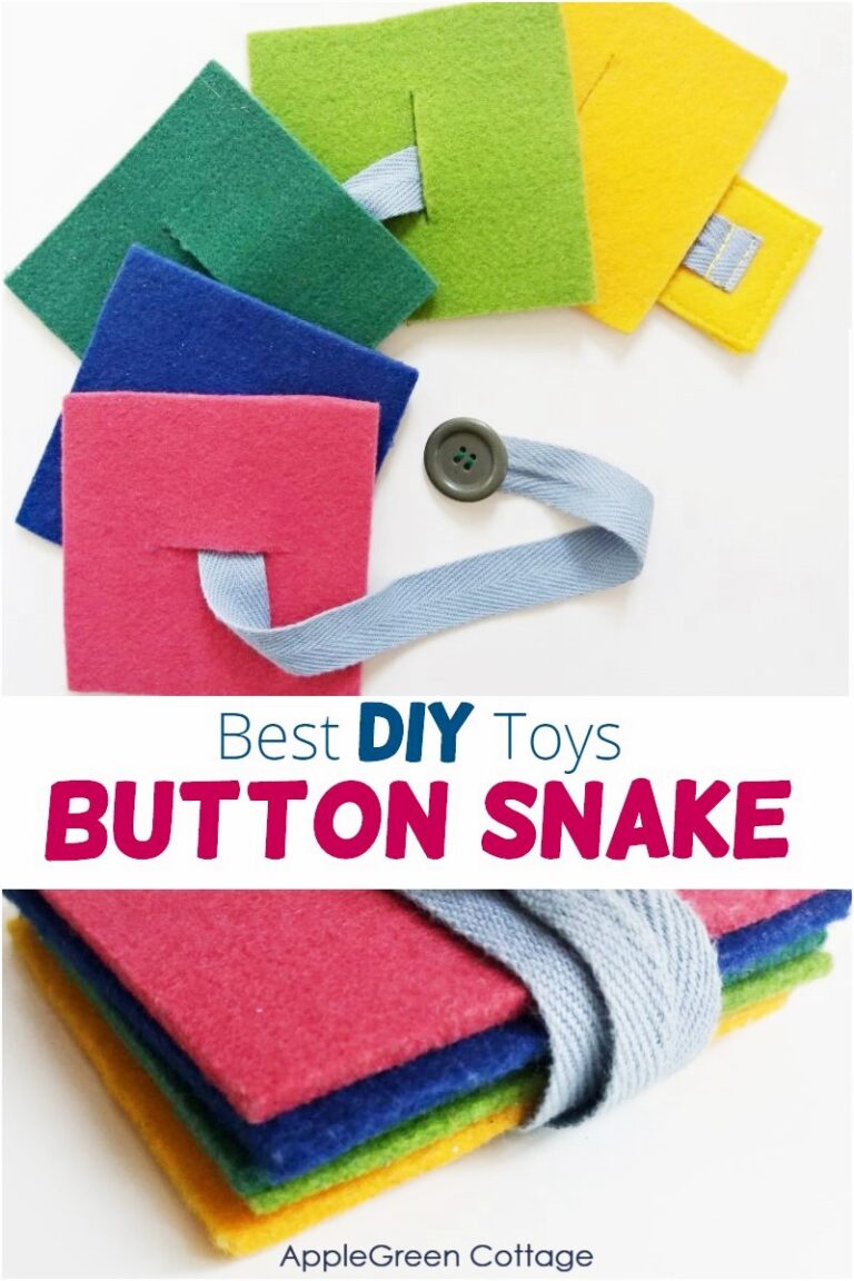 Diy Felt Button Snake - Best Diy Toys To Make! - AppleGreen Cottage