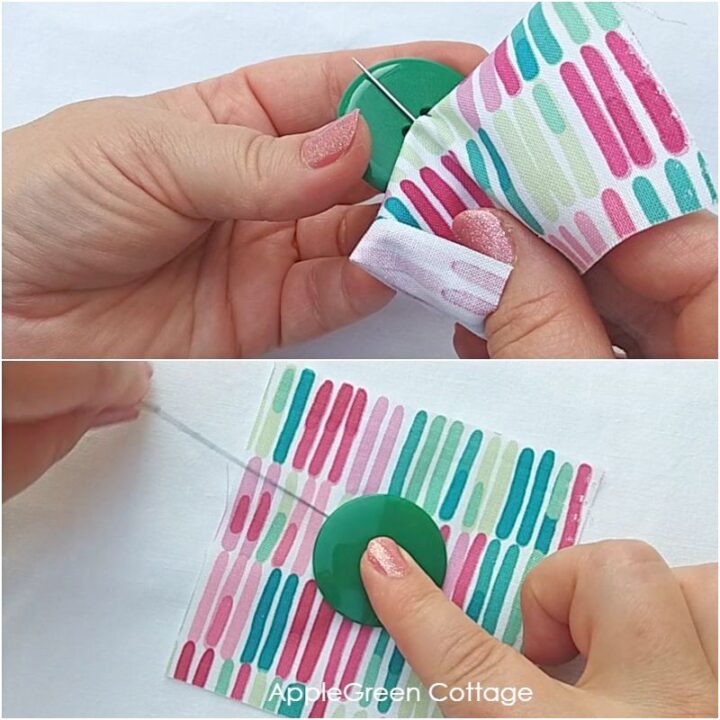 How To Sew A Button By Hand - AppleGreen Cottage