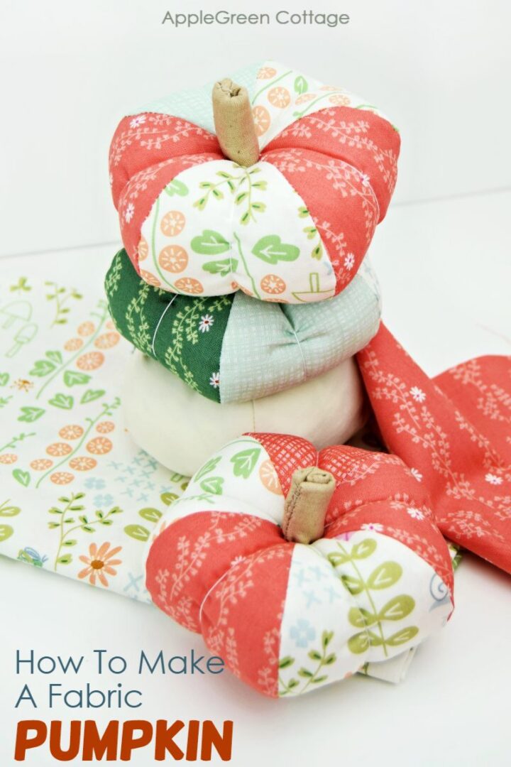 Fabric Pumpkin Pattern - To Sew This Fall - AppleGreen Cottage
