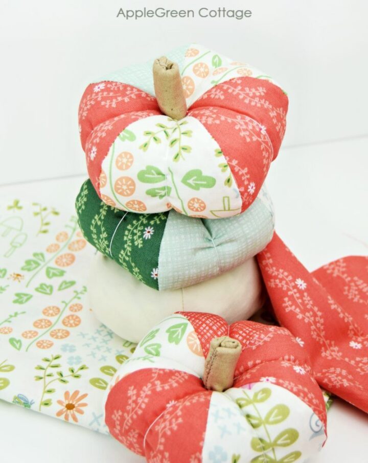 Fabric Pumpkin Pattern - To Sew This Fall - AppleGreen Cottage