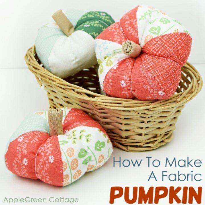 Fabric Pumpkin Pattern - To Sew This Fall - AppleGreen Cottage