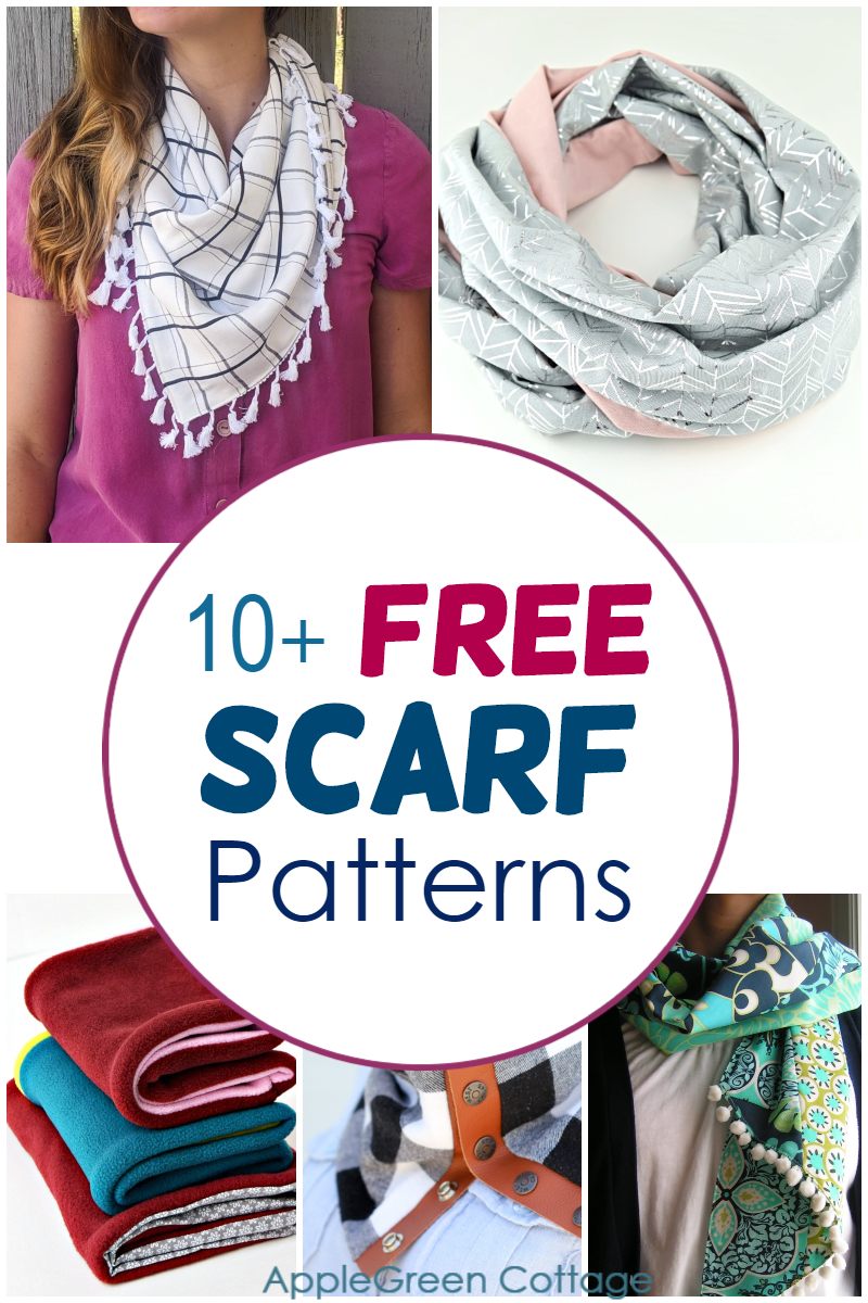 10+ Free Scarf Sewing Patterns - AppleGreen Cottage