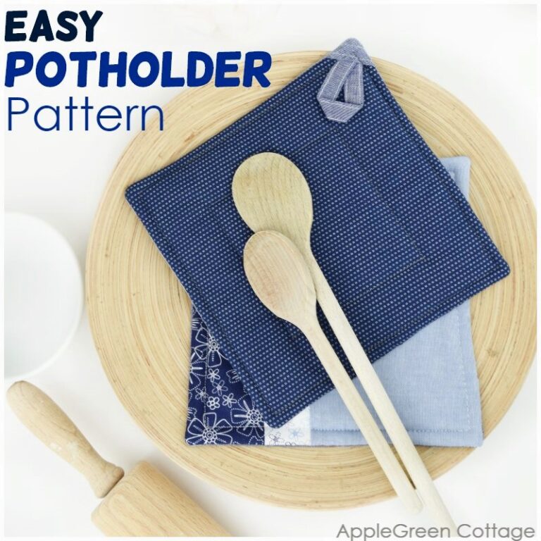 Free Potholder Pattern - Easier Than You Think! - AppleGreen Cottage