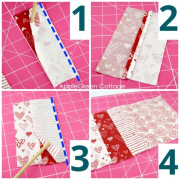 Mug Rug Pattern With Heart Applique - AppleGreen Cottage