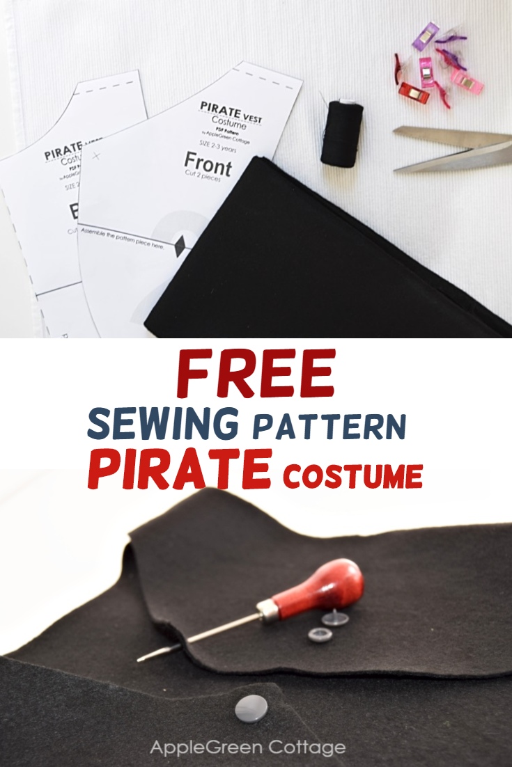 Easy Homemade Pirate Costume - For Kids - AppleGreen Cottage