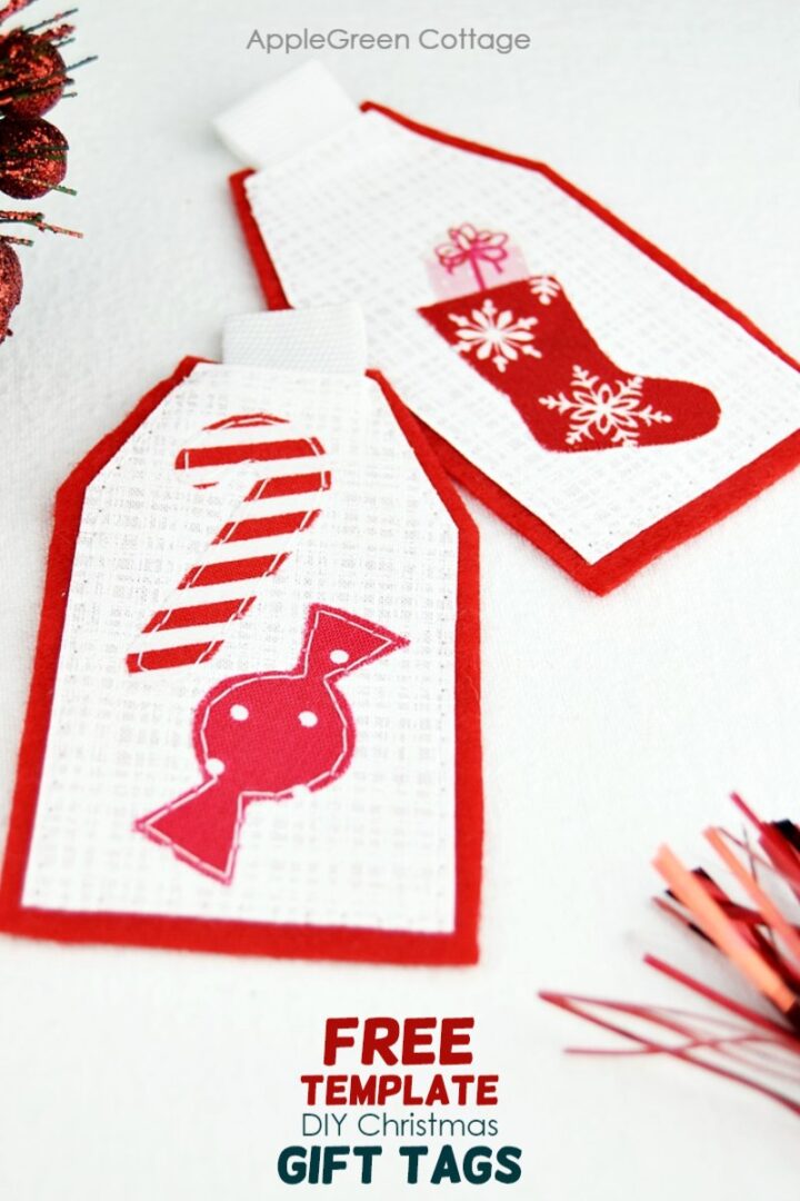Diy Christmas Gift Tags - Free Sewing Templates - AppleGreen Cottage