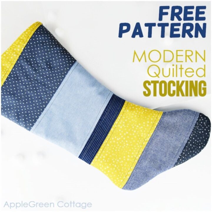 Quilted Christmas Stocking Pattern - AppleGreen Cottage
