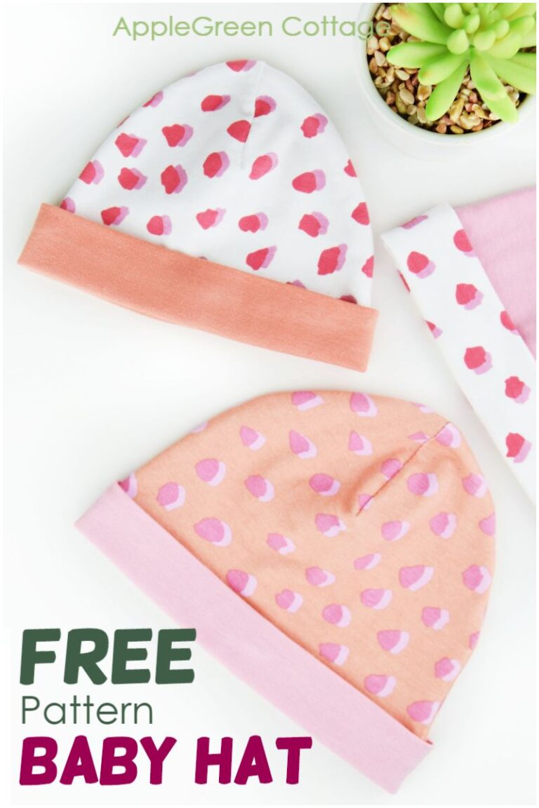 Free Baby Hat Pattern in 3 Sizes - AppleGreen Cottage