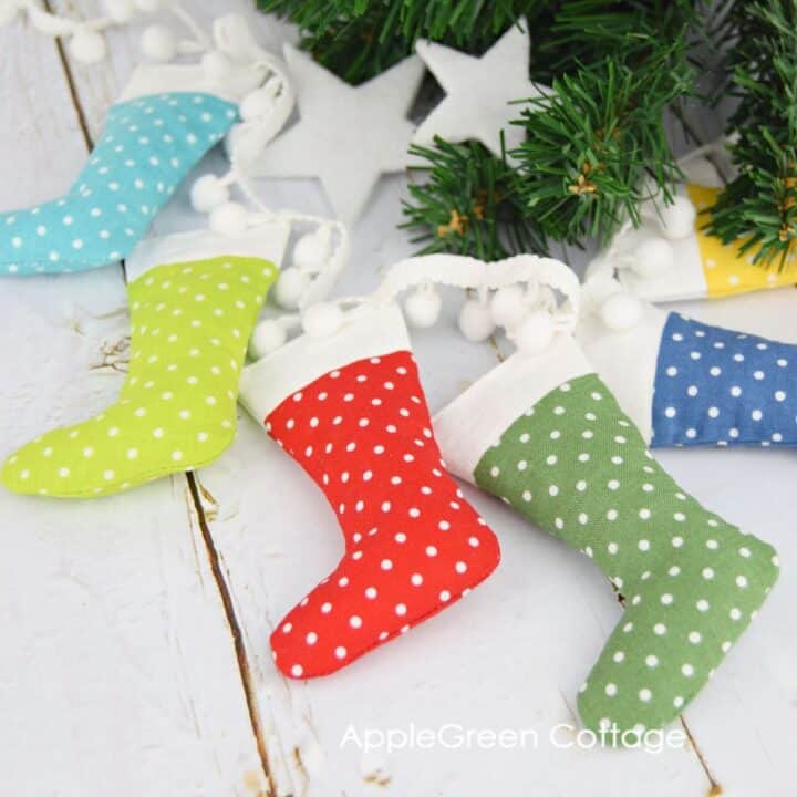 Mini Christmas Stocking - Diy Christmas Stocking Garland - AppleGreen ...