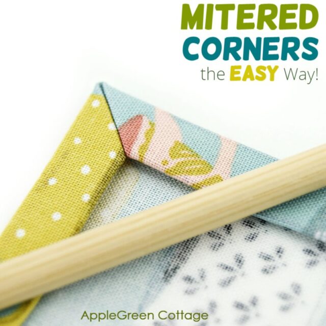How To Sew Mitered Corners - the Easy Way! - AppleGreen Cottage