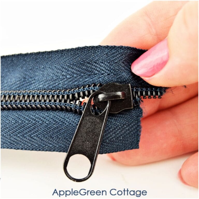 How To Put A Slider On A Zipper - AppleGreen Cottage