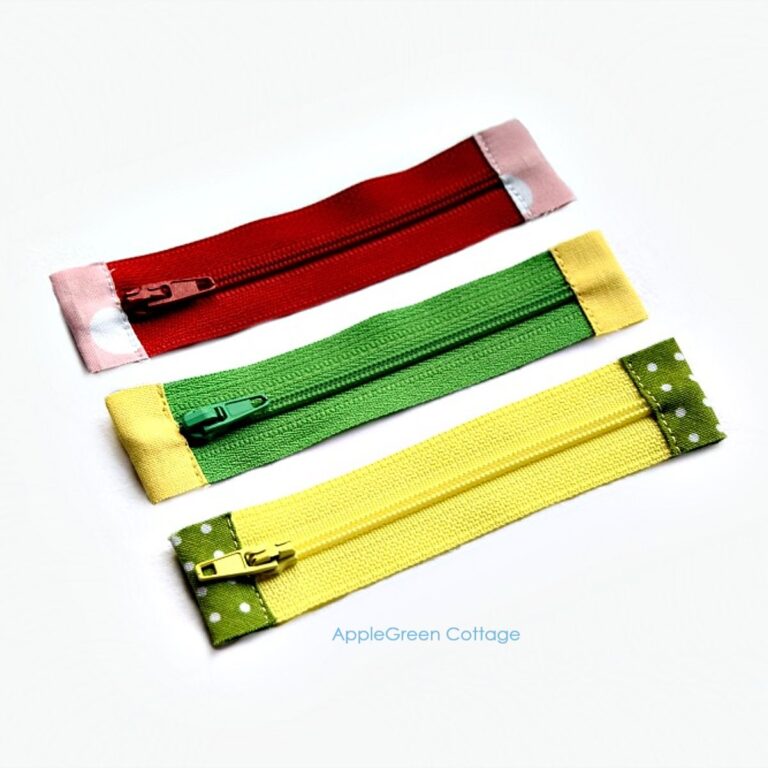 How To Sew A Zipper Tab To Reduce Bulk - AppleGreen Cottage