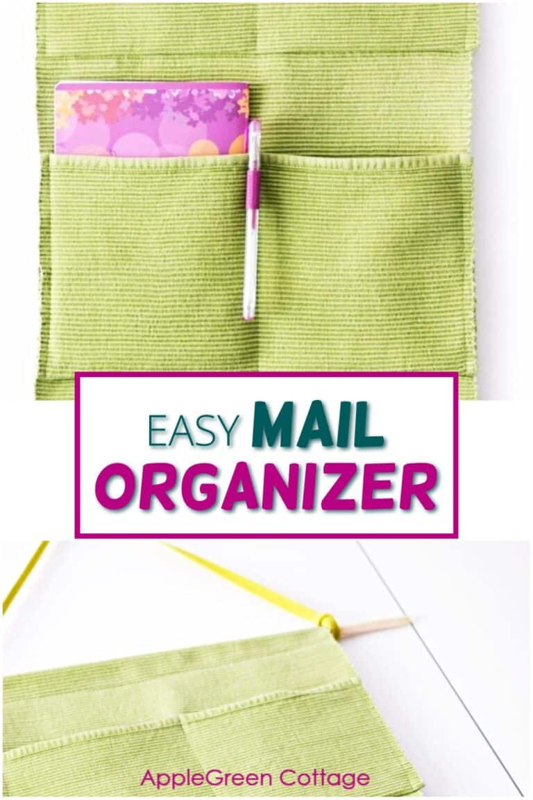 Diy Mail Organizer - Super Easy Pockets! - AppleGreen Cottage