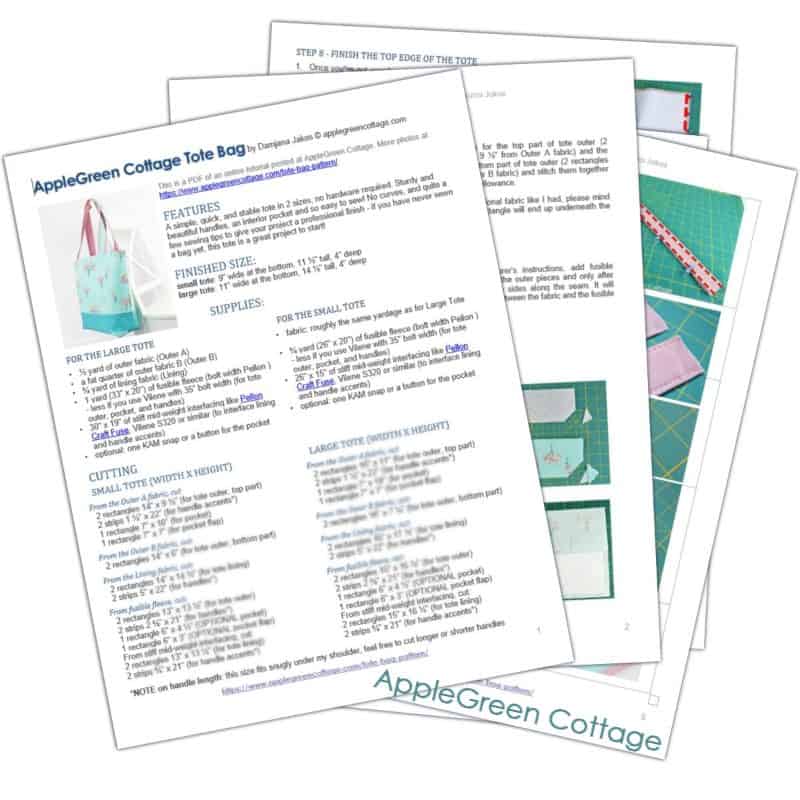 Printable Sewing Tutorials BUNDLE - AppleGreen Cottage