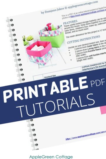 Printable Sewing Tutorials BUNDLE - AppleGreen Cottage