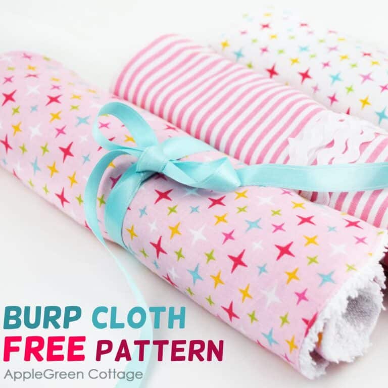 Free Burp Cloth Pattern - So cute! - AppleGreen Cottage
