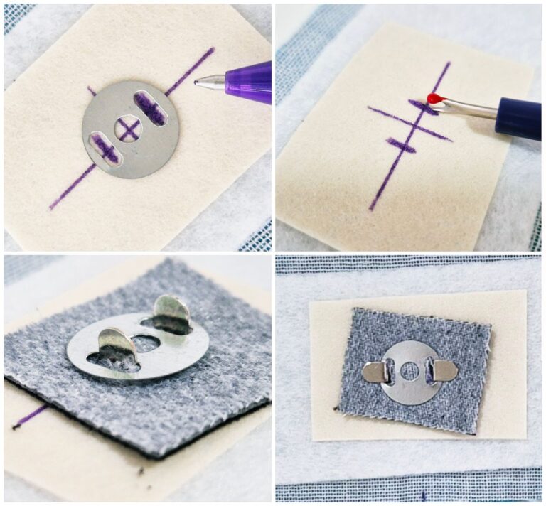 How To Add Magnetic Snaps to Any Bag - AppleGreen Cottage