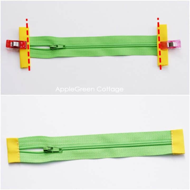 Zipper Pouch Tutorial - With A Free Template - AppleGreen Cottage