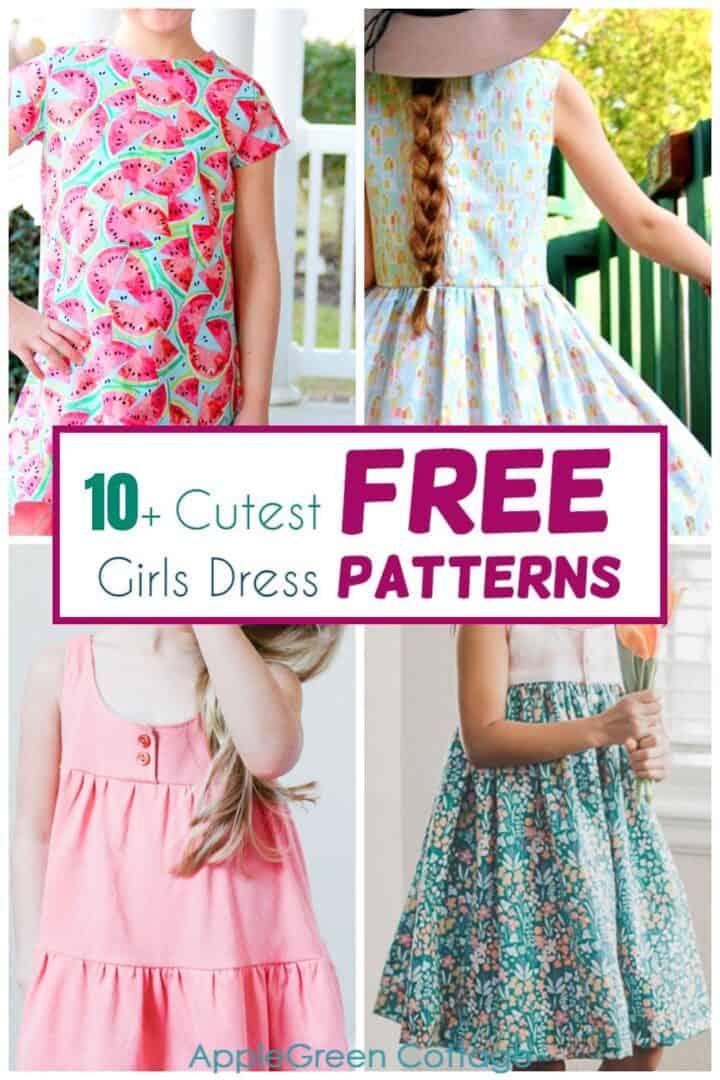 Free Girls Dress Patterns You Can Sew Now! - AppleGreen Cottage