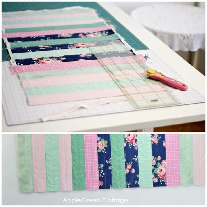 Easy Quilted Table Runner Pattern - AppleGreen Cottage