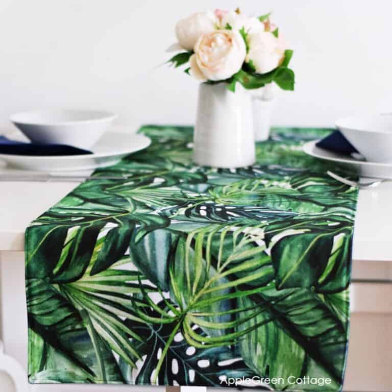 How To Make A Table Runner - Quick + Reversible! - AppleGreen Cottage