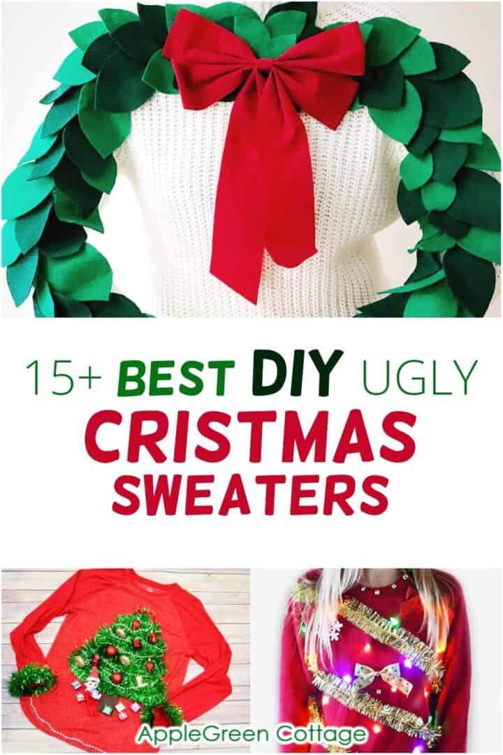 15+ Best Diy Ugly christmas sweater Ideas for 2022 - AppleGreen Cottage