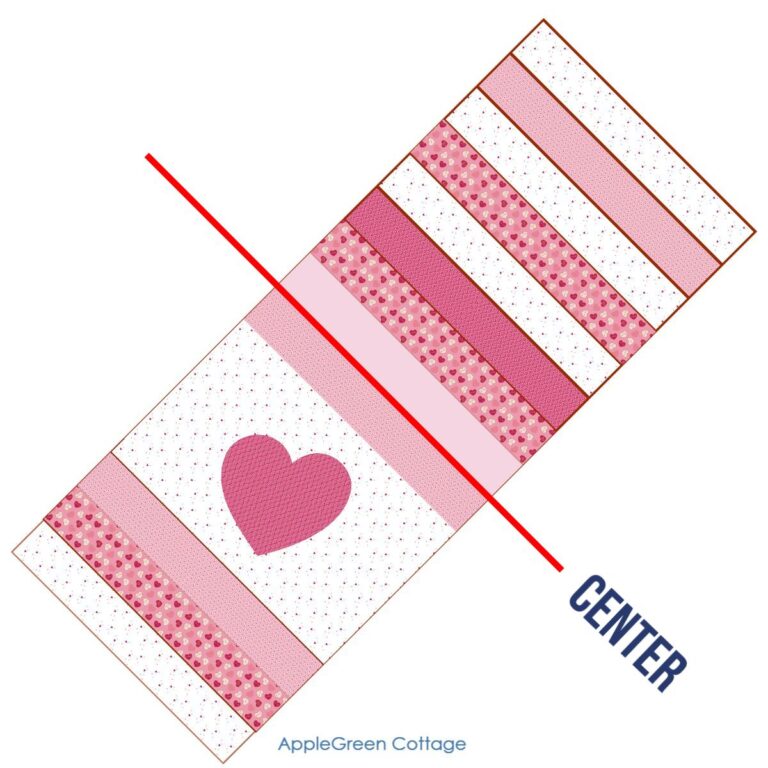 Valentine Table Runner Pattern To Make This Season - AppleGreen Cottage