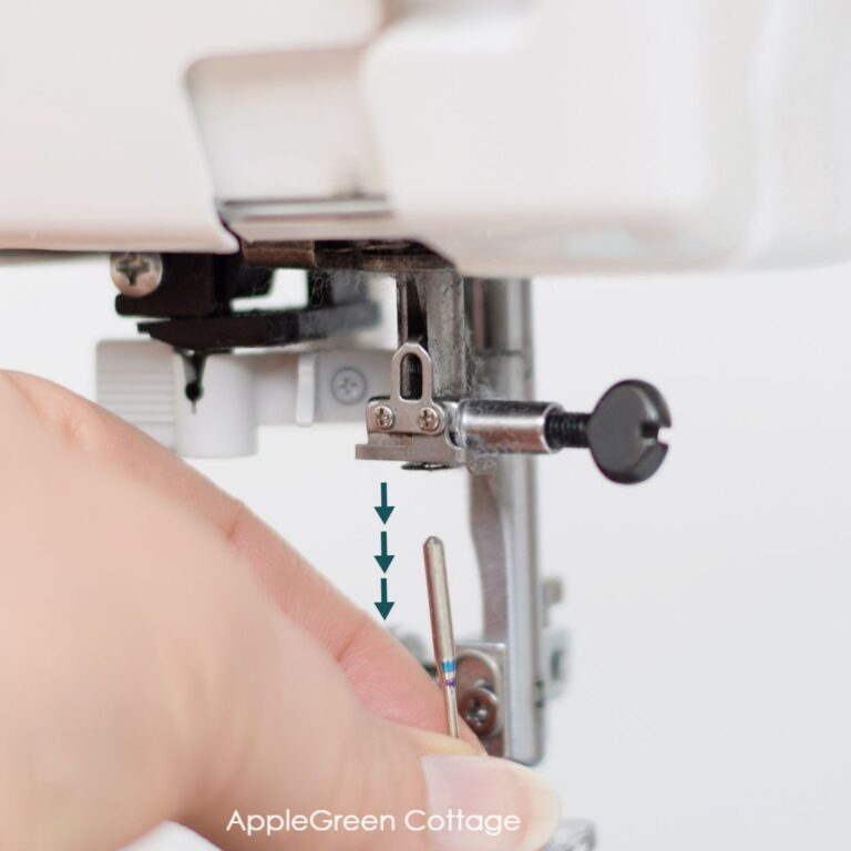 How To Change A Sewing Machine Needle - AppleGreen Cottage