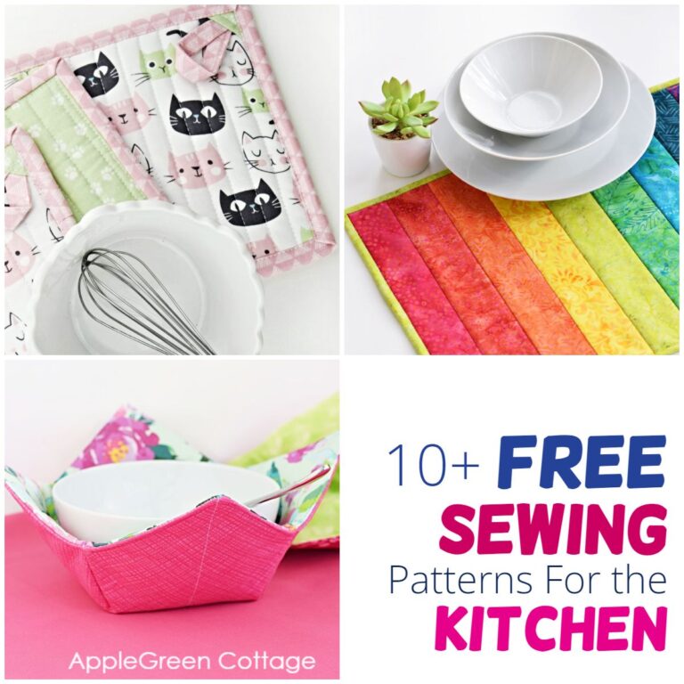 10+ Must-Make Free Sewing Projects For the Kitchen - AppleGreen Cottage