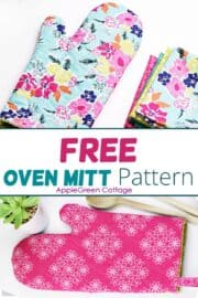 Free Oven Mitt Pattern - 2 Sizes - AppleGreen Cottage