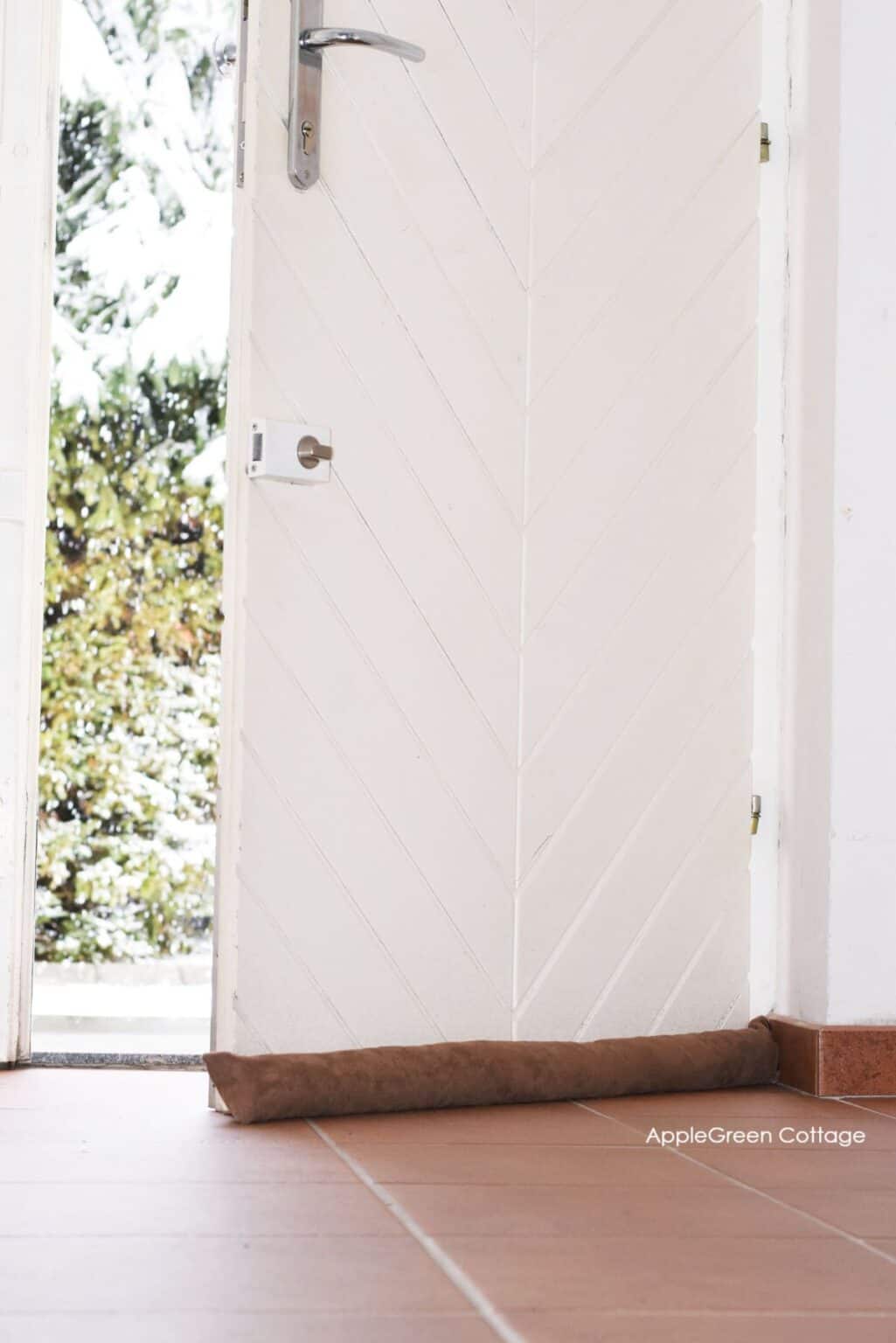 DIY Door Draft Stopper - Easy and Effective! - AppleGreen Cottage