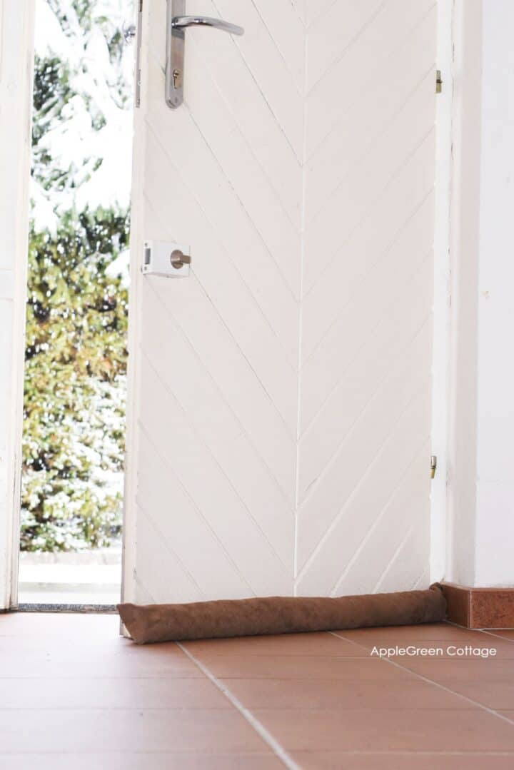 DIY Door Draft Stopper - Easy and Effective! - AppleGreen Cottage