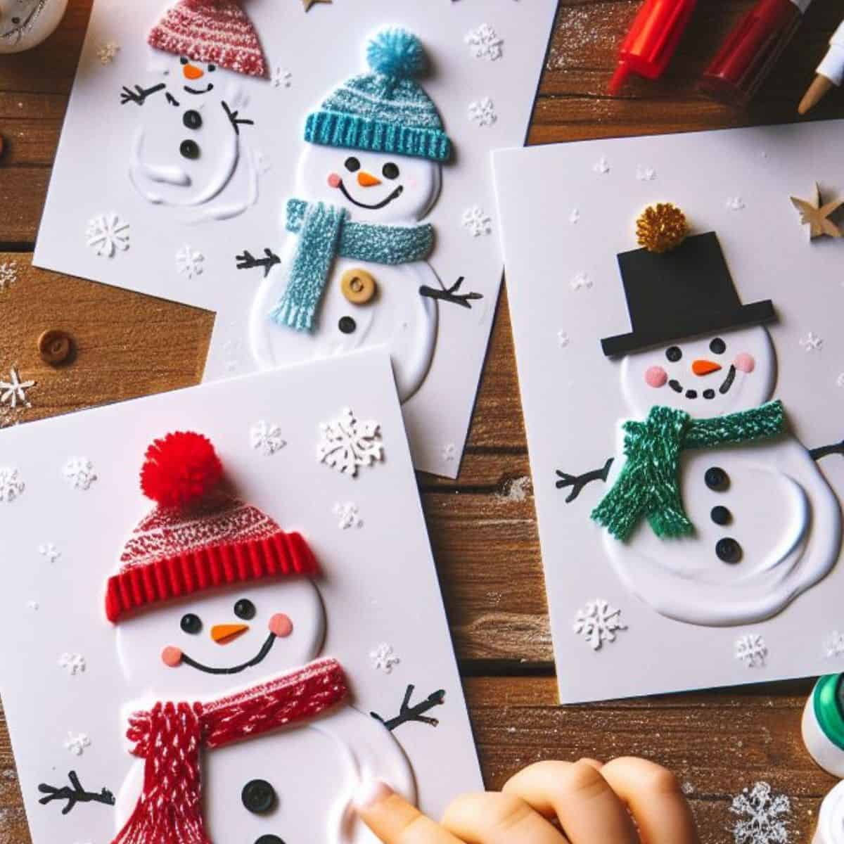 10 Diy Christmas cards kids can make AppleGreen Cottage