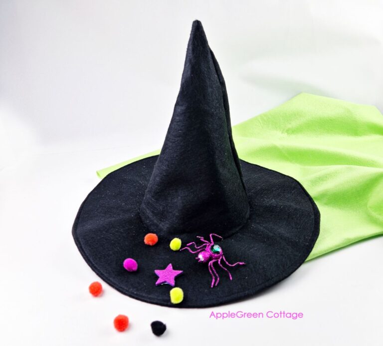 Diy Witch Hat Pattern in 3 Sizes - AppleGreen Cottage